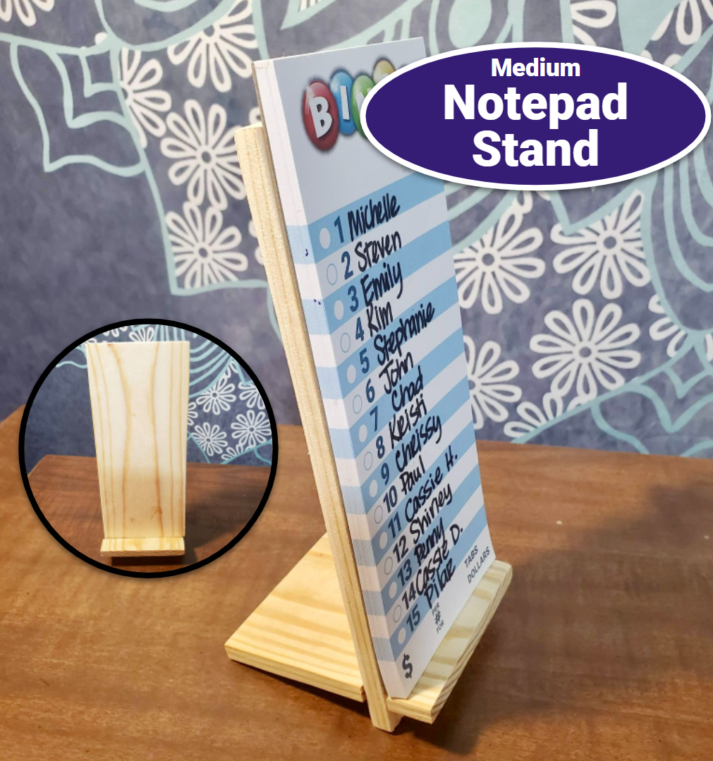 Wood Notepad Stand - Medium | Toys Tabs Bingo Notepads & Accessories