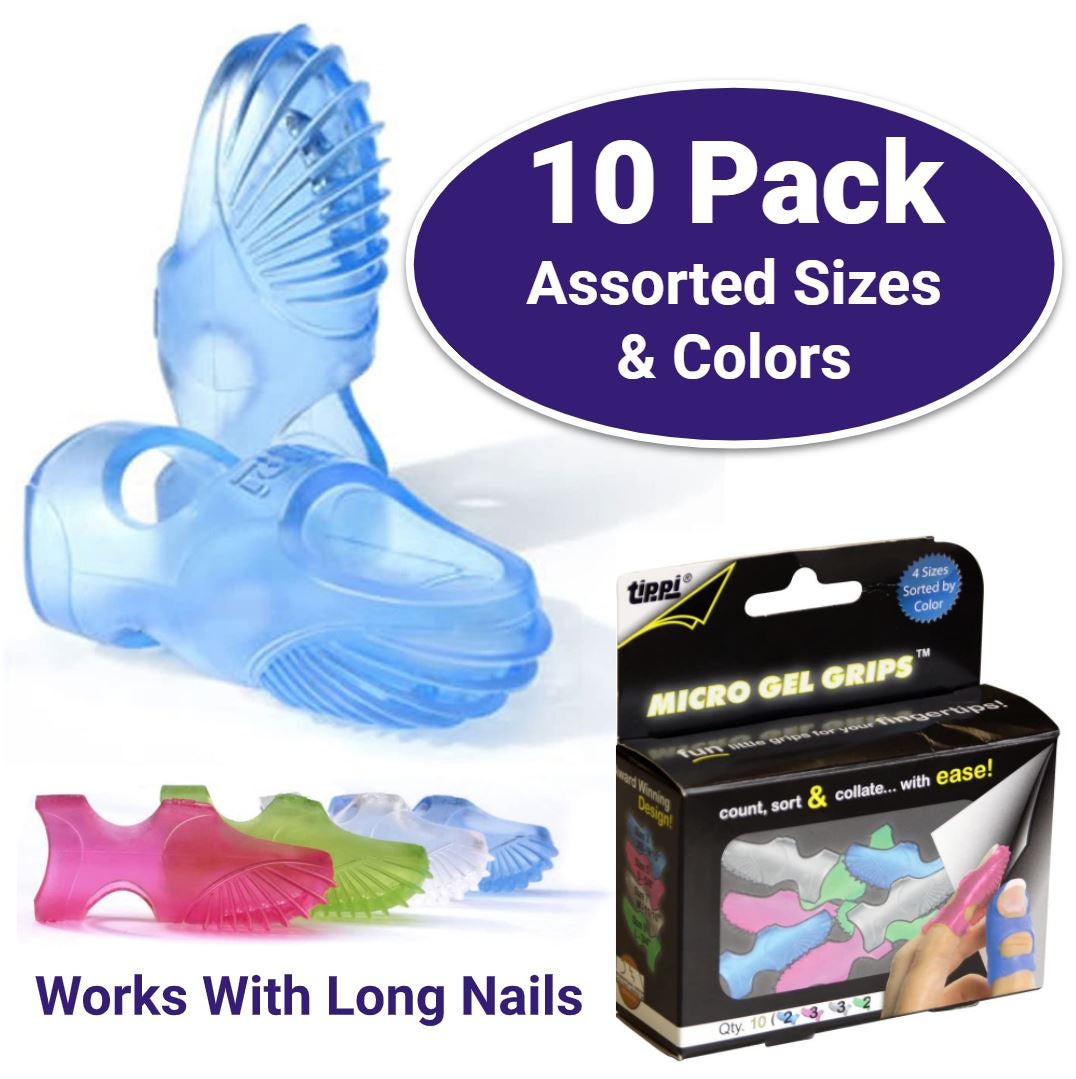 Gel Fingertip Grips - Assorted Sizes & Colors - 10 Pack | Toys Tabs ...